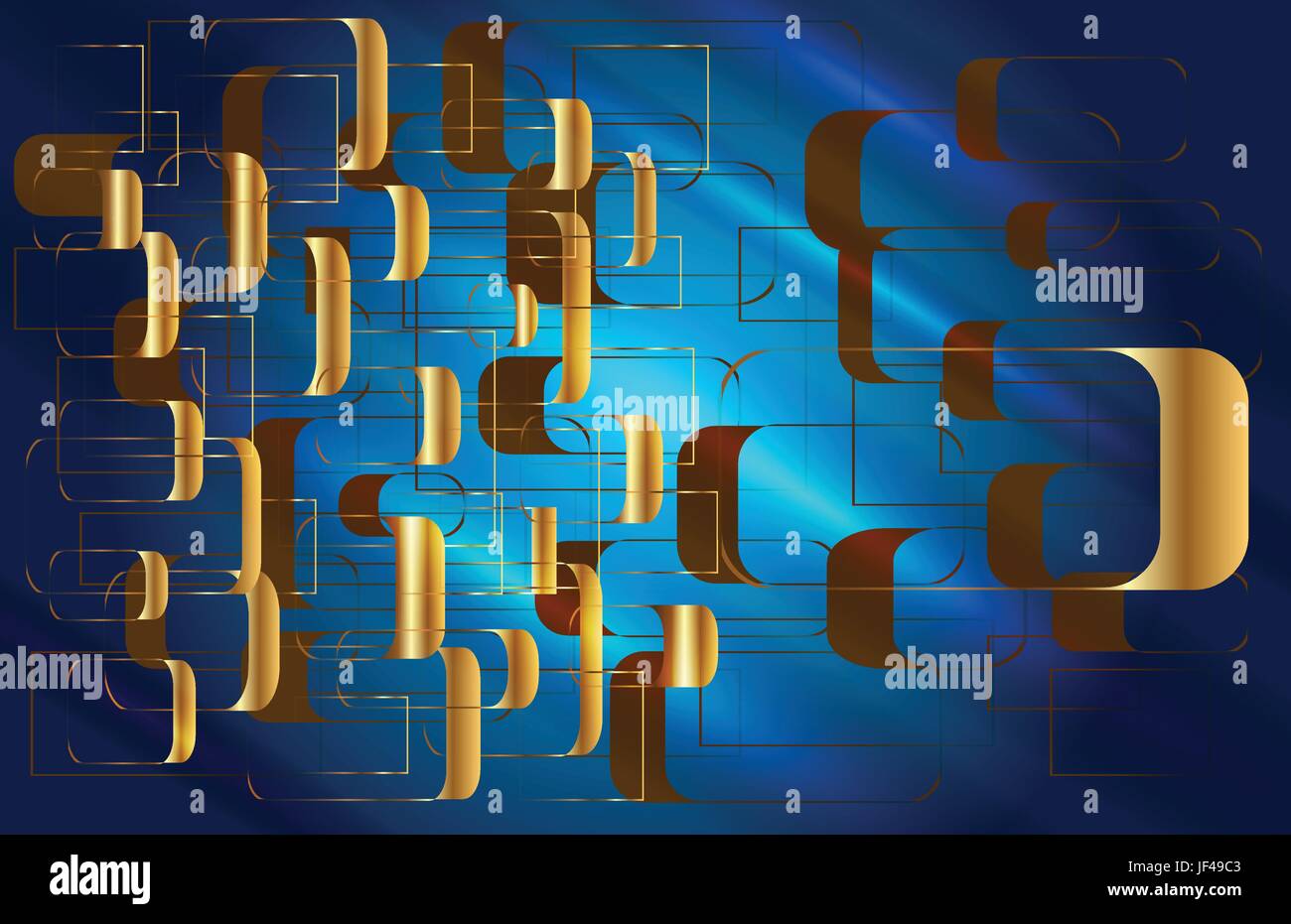 blue, gradient, metallic, frames, rectangle, shapes, shape, gold, blue ...