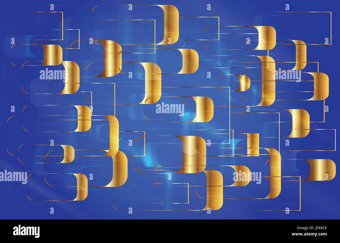 blue, gradient, metallic, frames, rectangle, shapes, shape, gold, blue ...