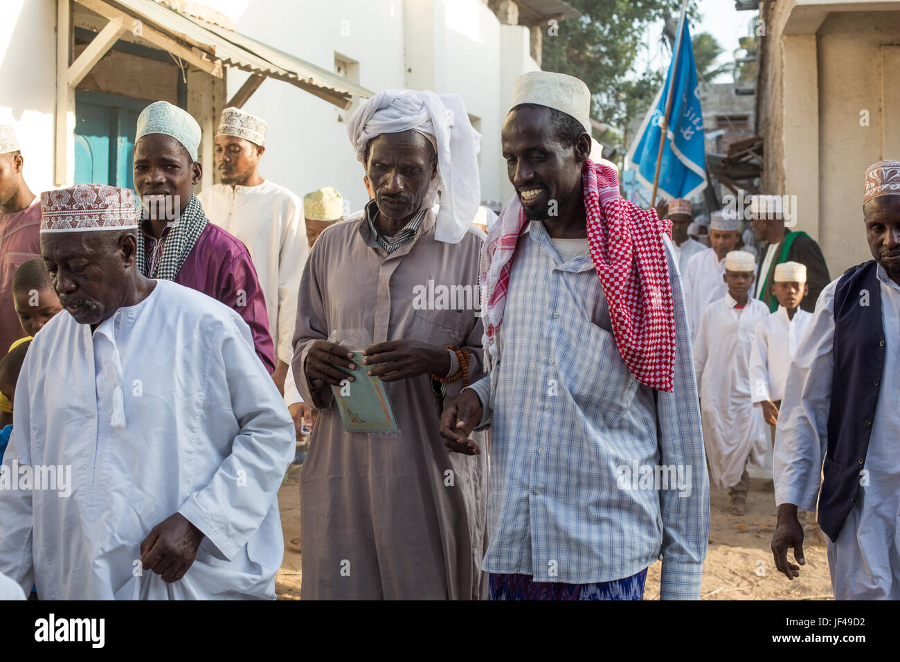 Swahili men celebrate a muslim festival hi-res stock photography and ...