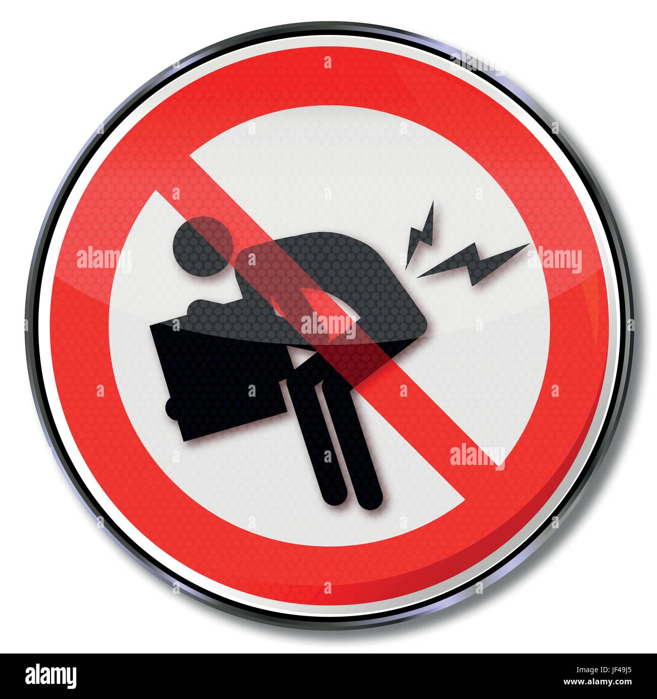 prohibition sign against the herniated disc Stock Vector Image & Art ...