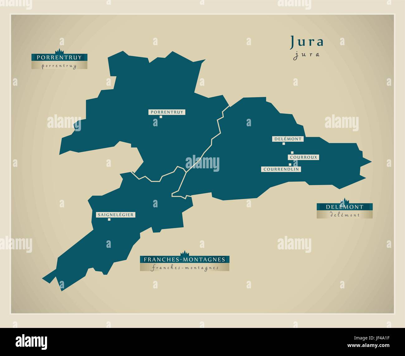 modern map - jura ch Stock Vector Image & Art - Alamy