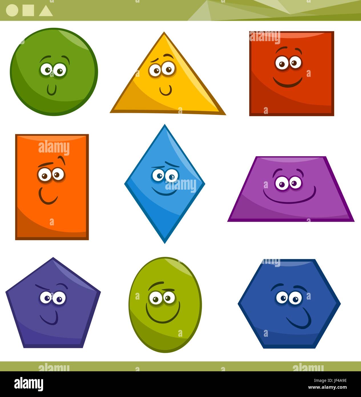 Cartoon illustration trapezium trapezoid basic Stock Vector Images - Alamy