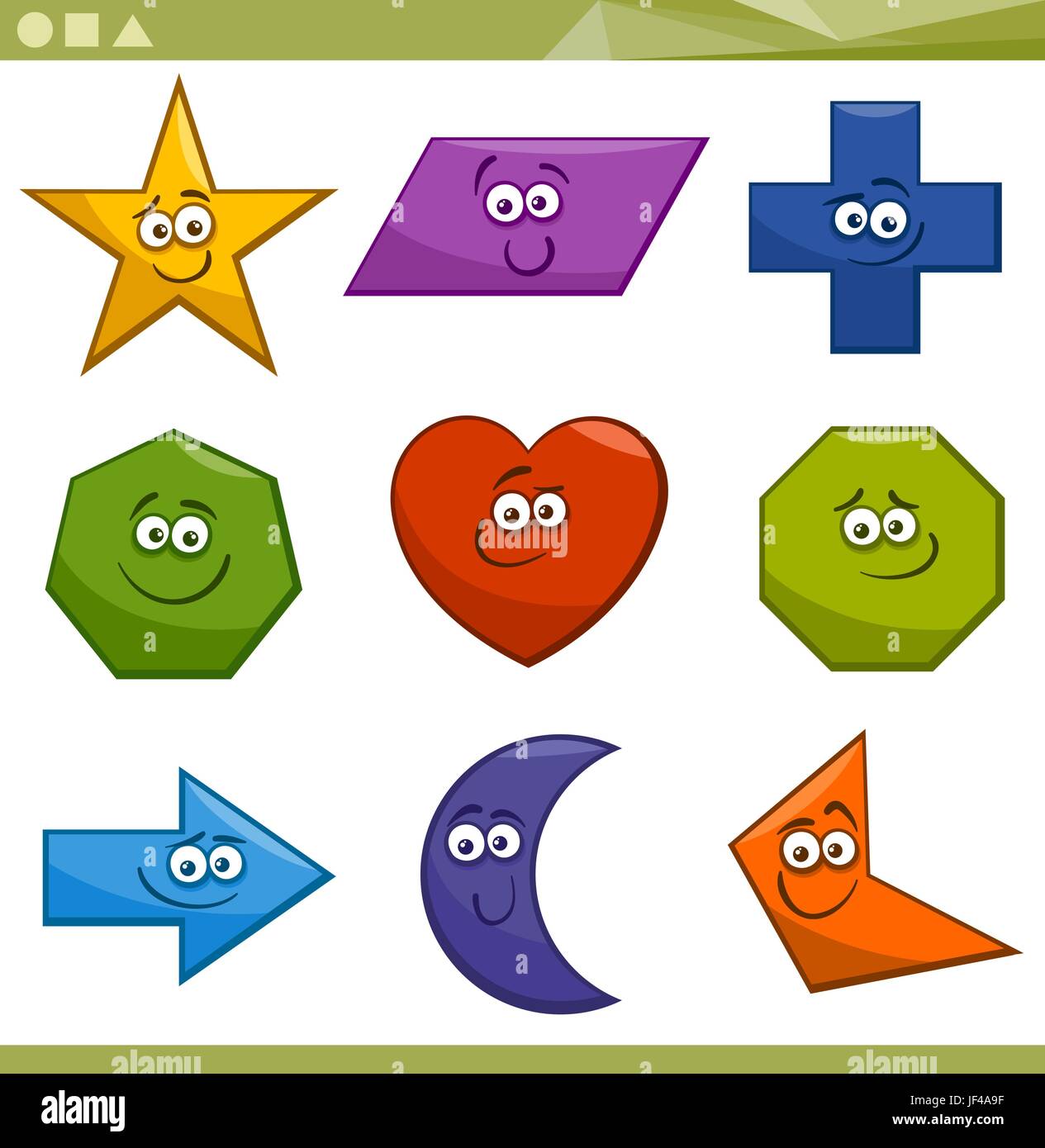 Cartoon illustration heart basic shape hi-res stock photography and ...