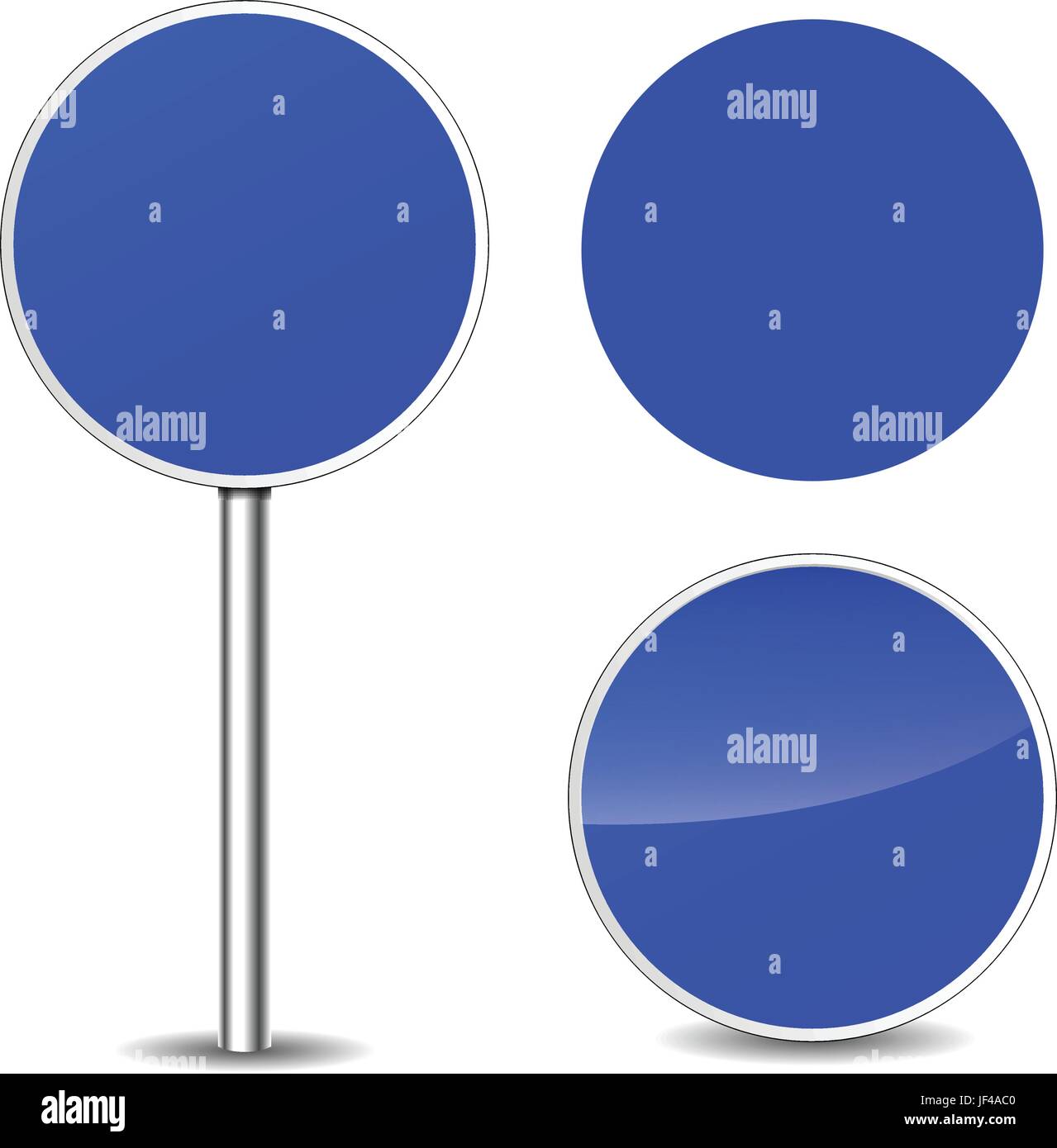 Blue circle roadsign Stock Vector Images - Alamy
