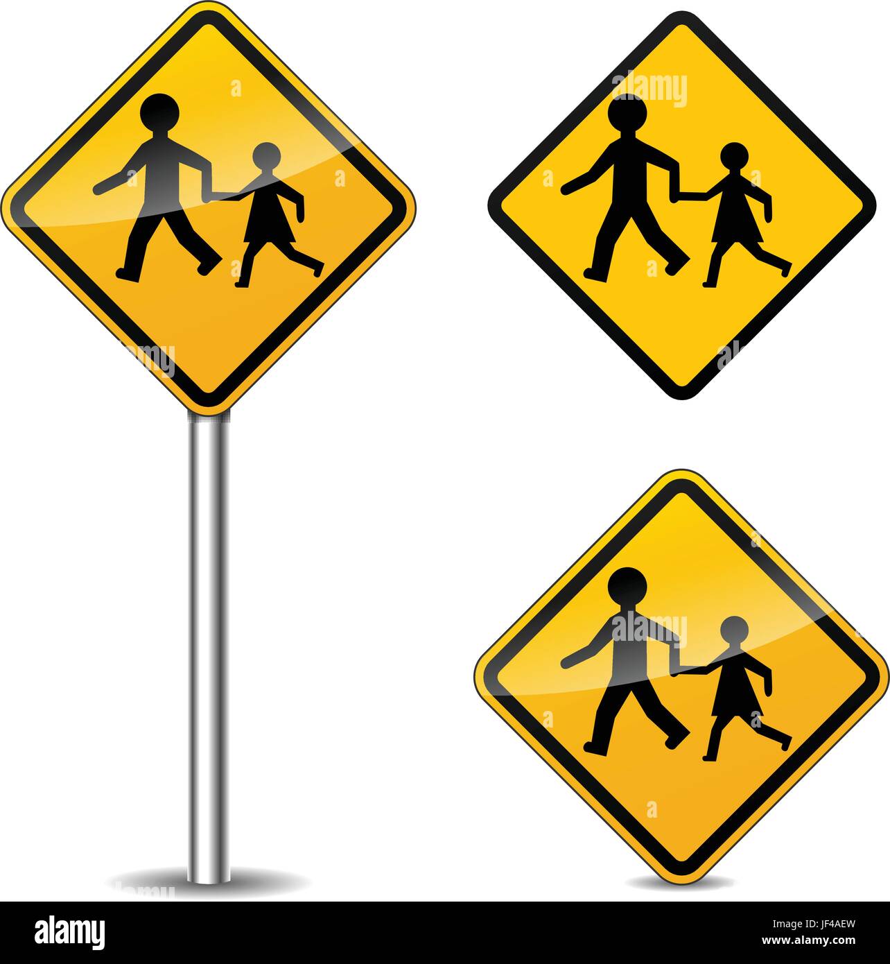 Pedestrian crossing sign child Cut Out Stock Images & Pictures - Alamy