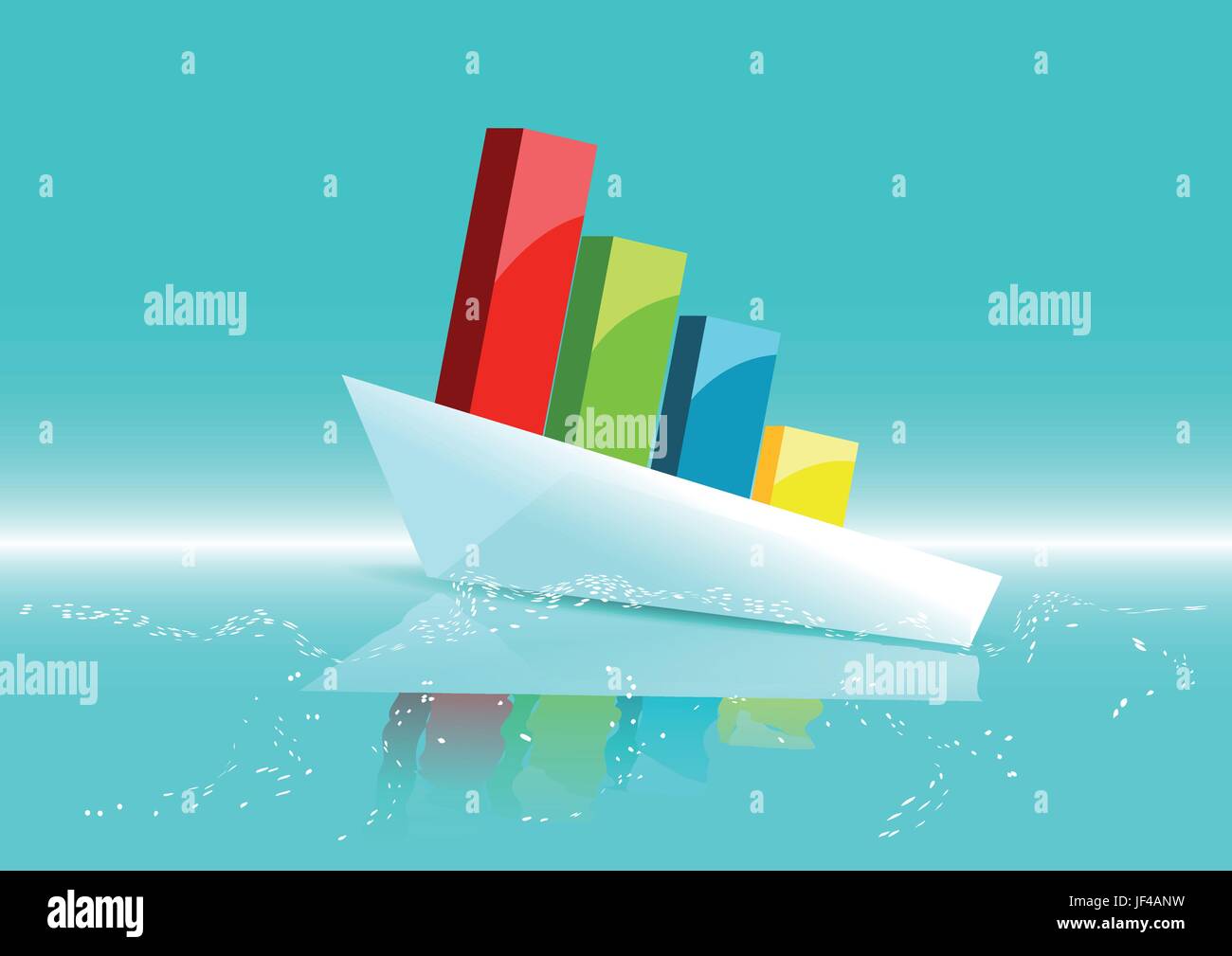 Ship stock market exchange graph Stock Vector Images - Alamy