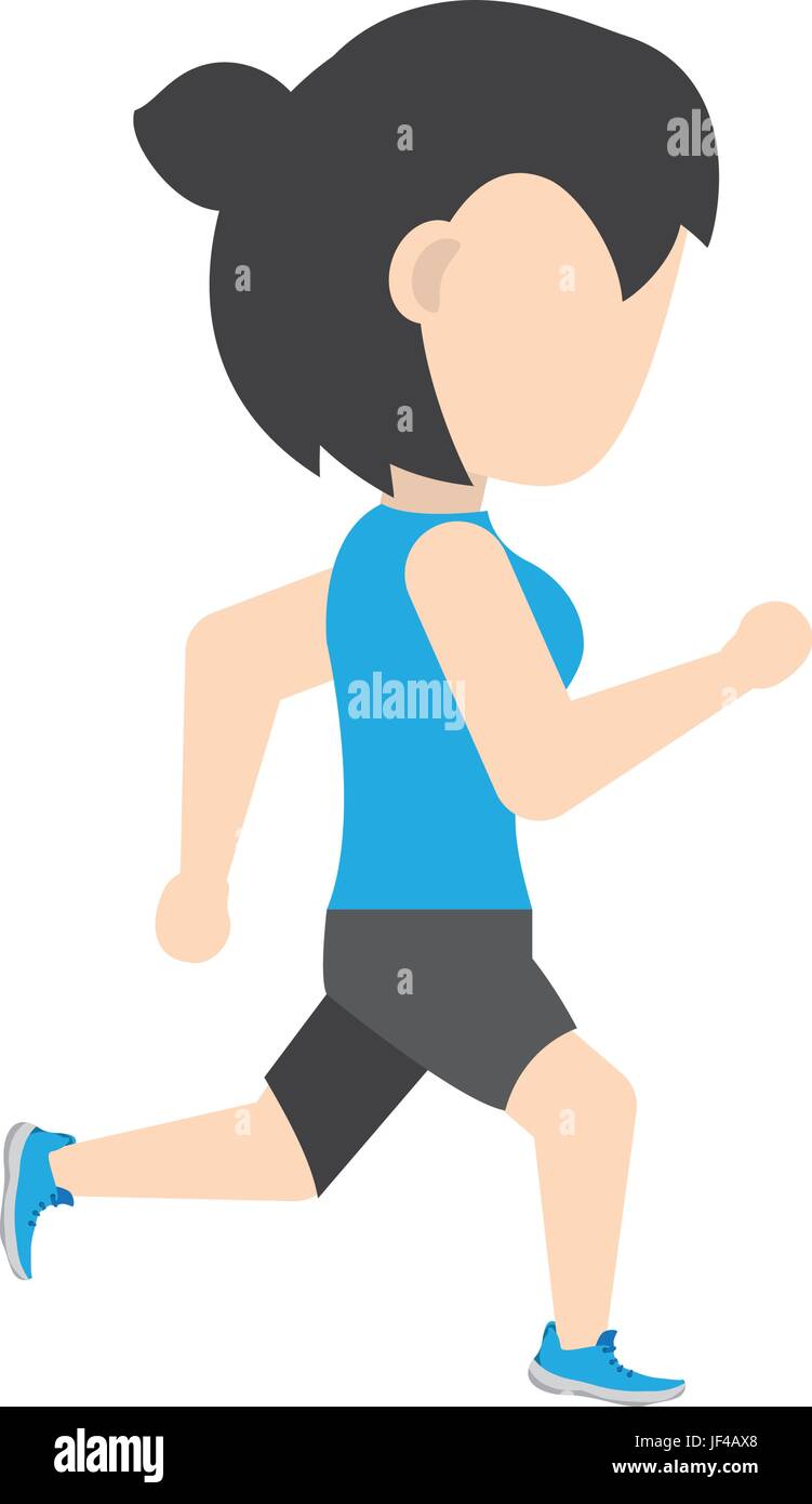 Woman running cartoon Stock Vector Image & Art - Alamy