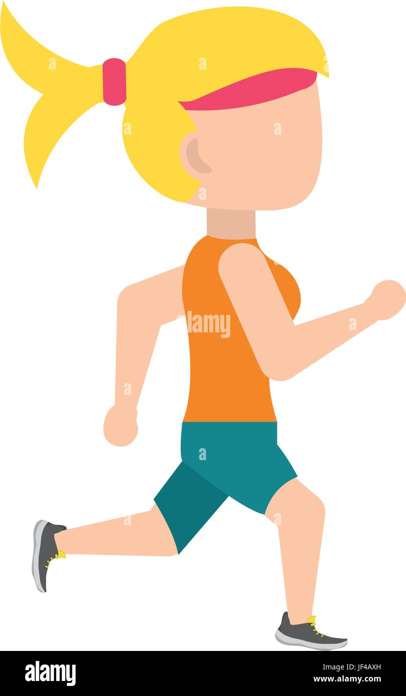 Woman running cartoon Stock Vector Image & Art - Alamy
