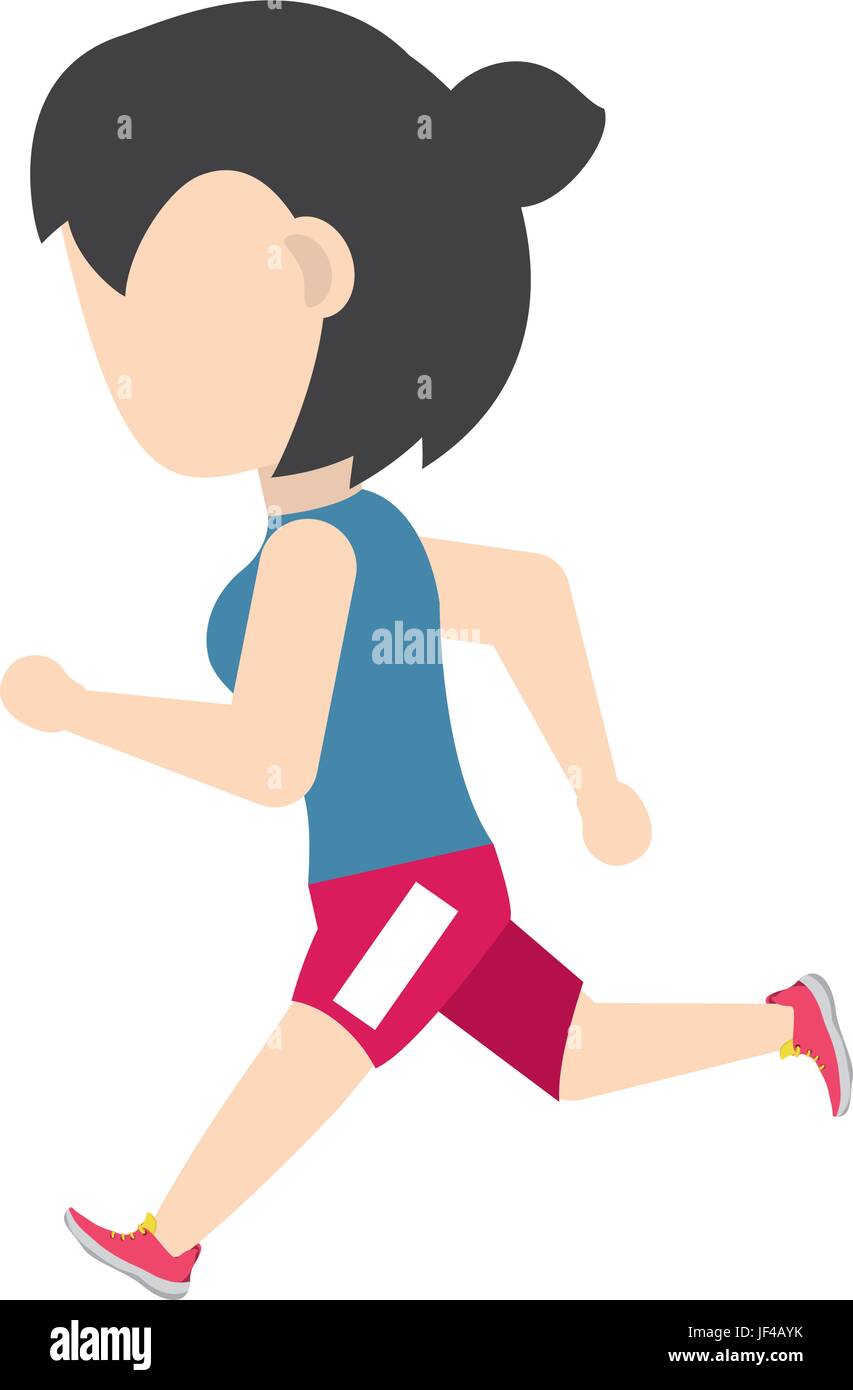 Woman running cartoon Stock Vector Image & Art - Alamy