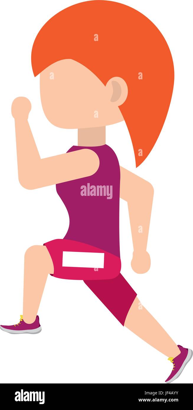 Woman running cartoon Stock Vector Image & Art - Alamy