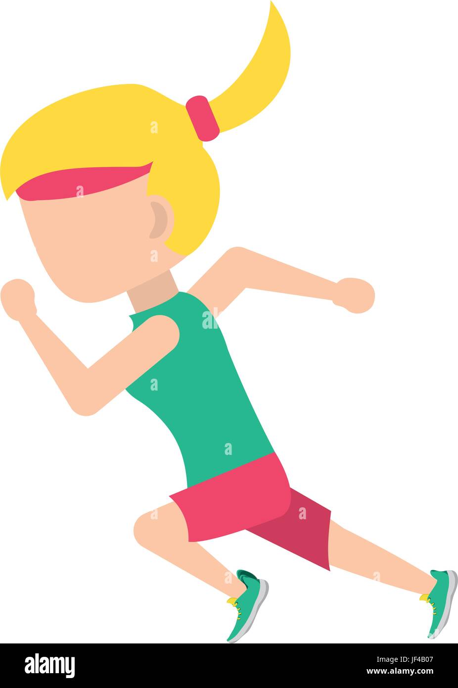 Woman running cartoon Stock Vector Image & Art - Alamy