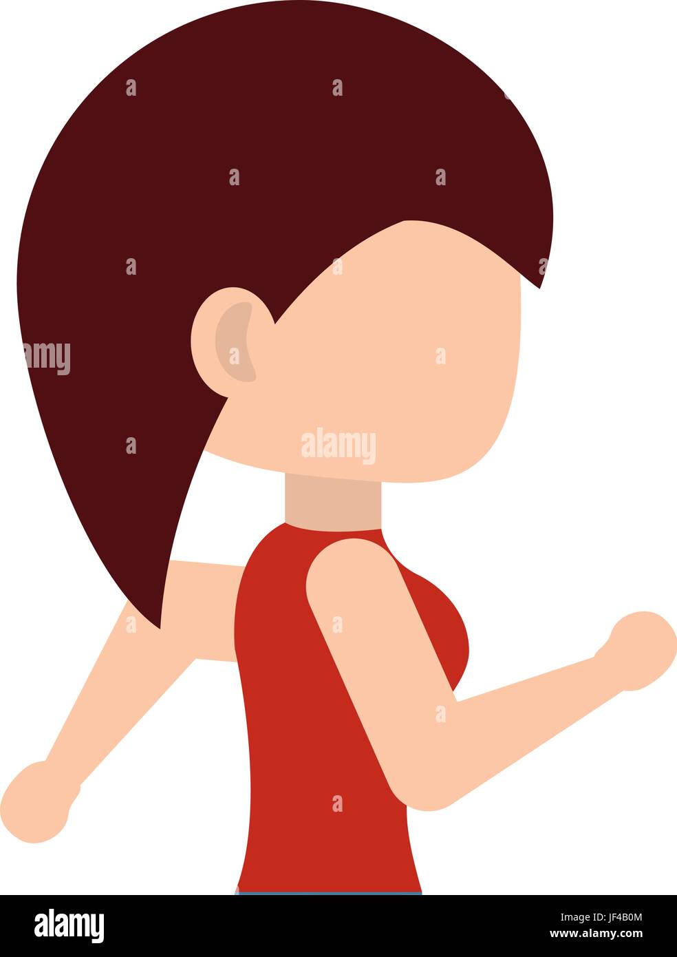 Woman running cartoon Stock Vector Image & Art - Alamy