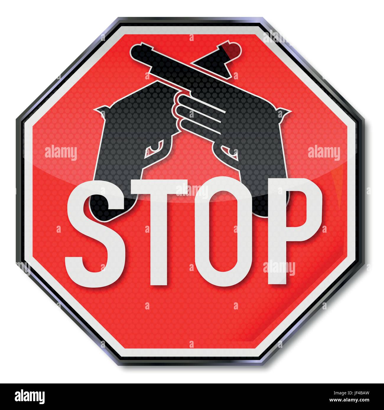 stop sign for weapons Stock Vector Image & Art - Alamy