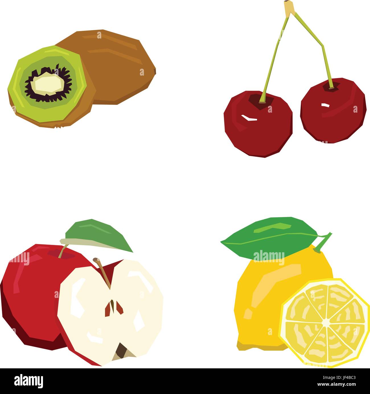 Set of geometric fruits Stock Vector Image & Art - Alamy