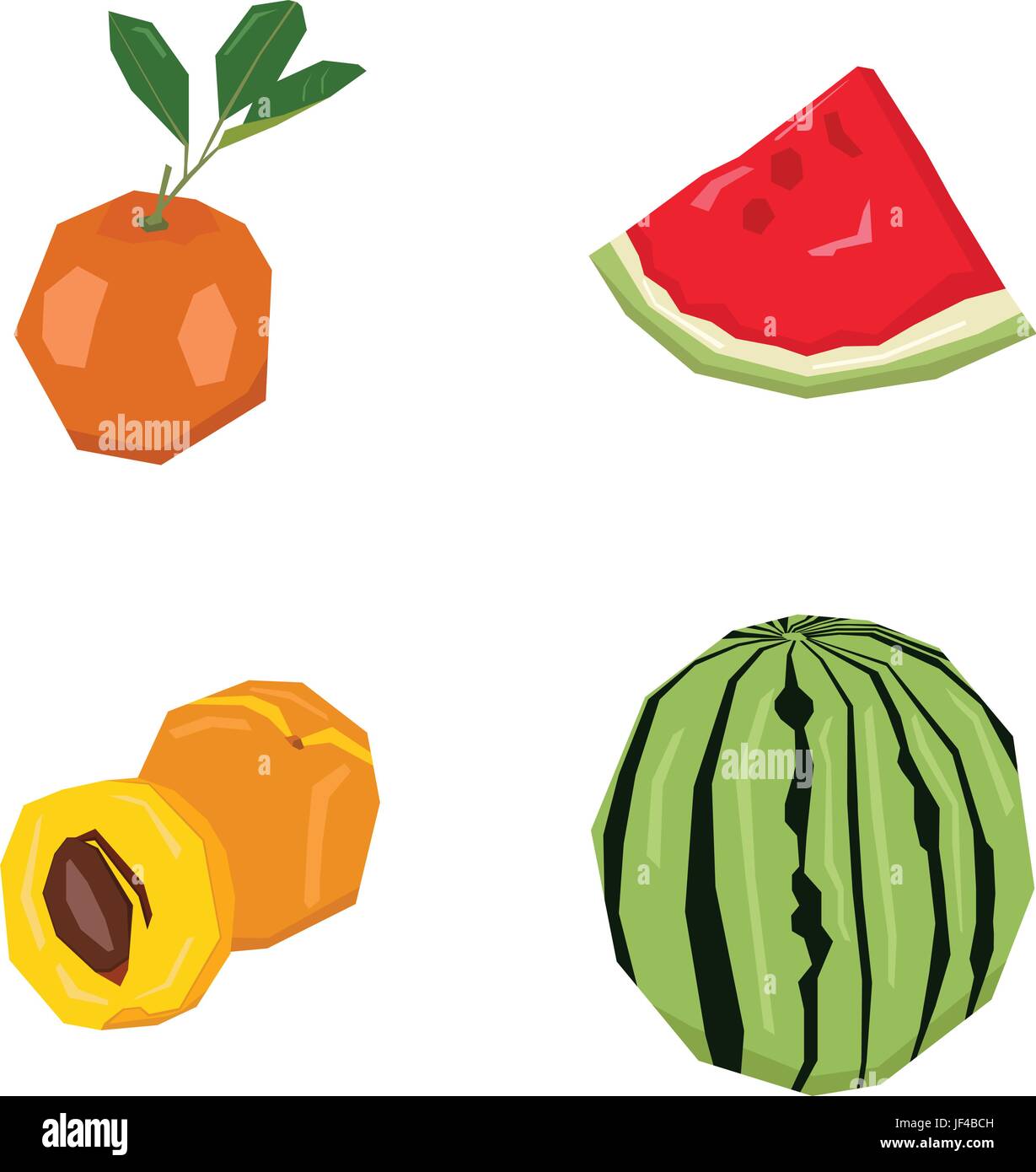 Set of geometric fruits Stock Vector Image & Art - Alamy