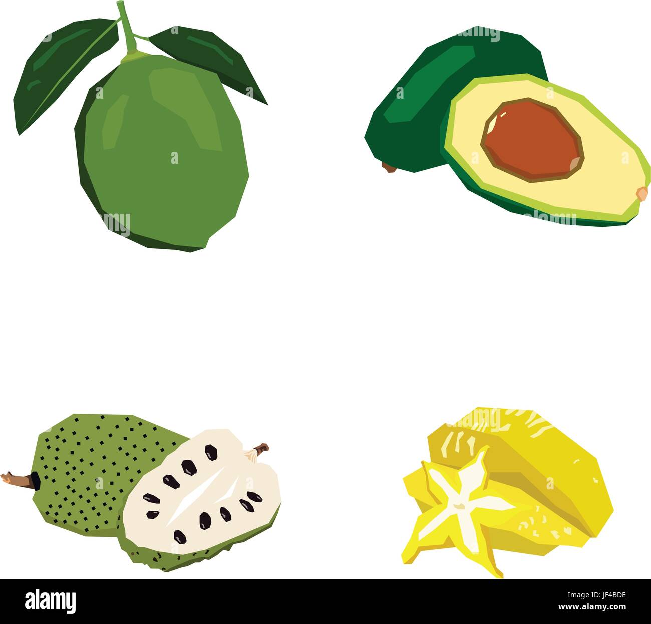 Set of geometric fruits Stock Vector Image & Art - Alamy