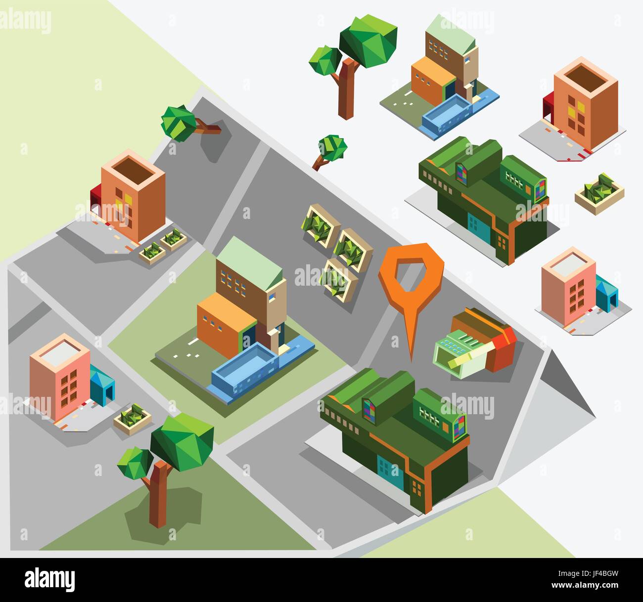 Part built office tower Stock Vector Images - Alamy