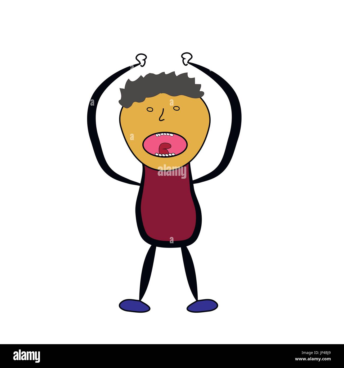 Cartoon boy fall down hi-res stock photography and images - Alamy