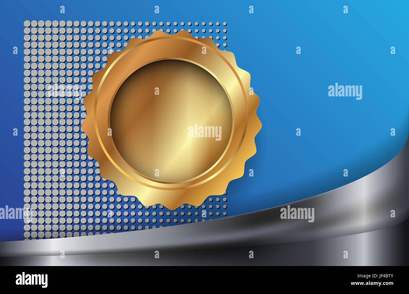 blue, ring, dots, circle, metallic, badge, gold, blue, ring, dots, one ...