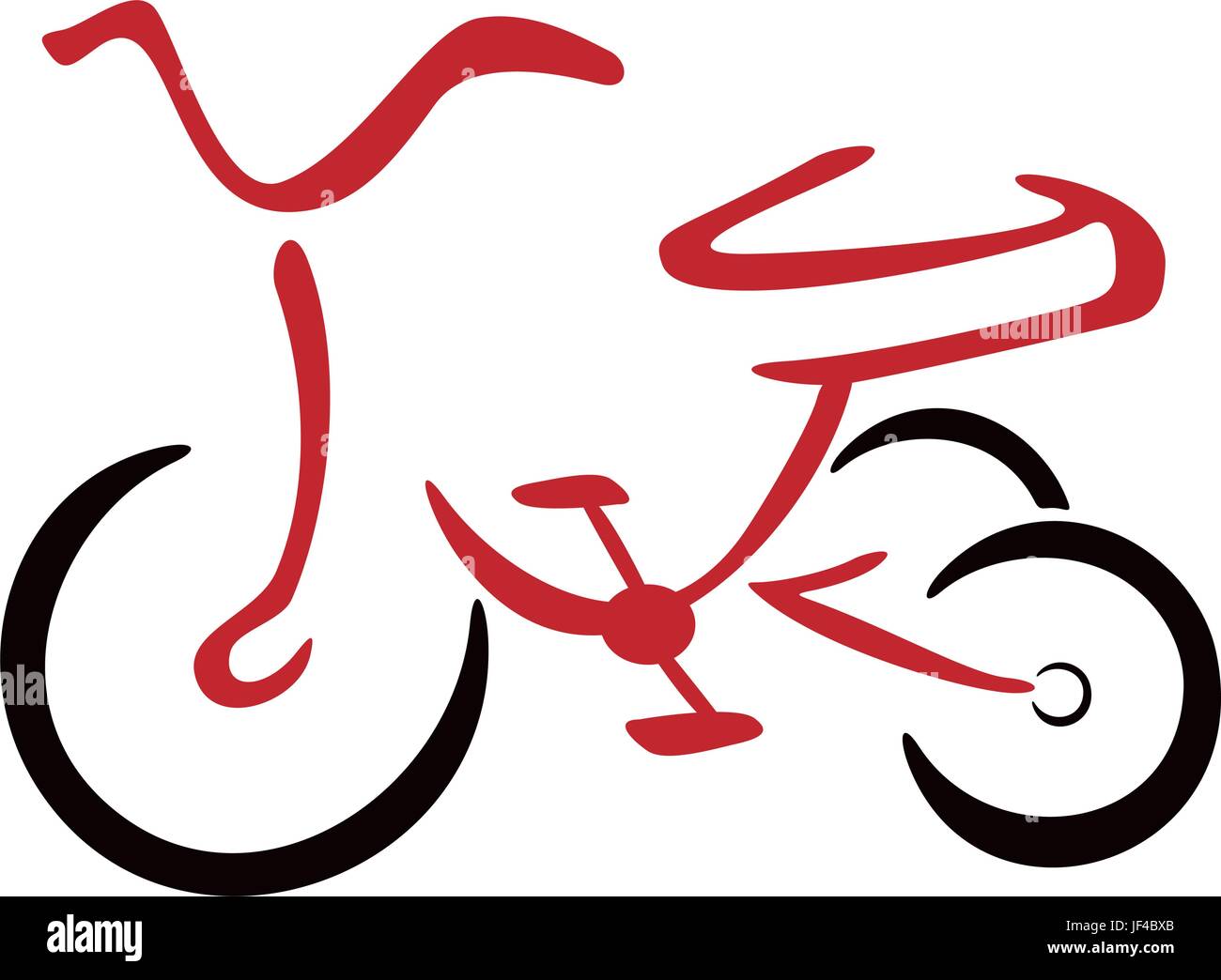 Kids learning to ride a bicycle Stock Vector Images - Alamy