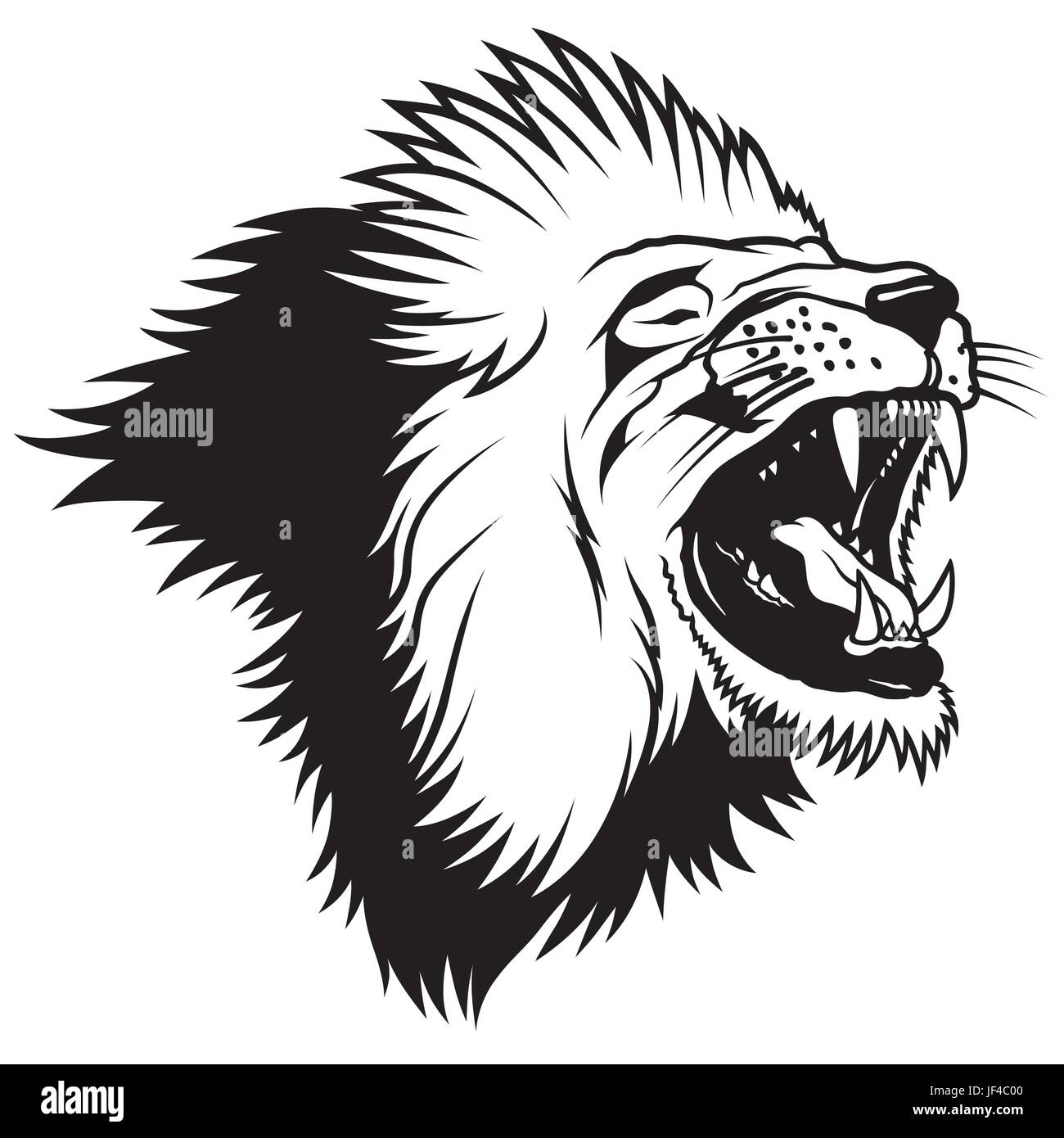 Domestic cat mouth teeth Stock Vector Images - Alamy