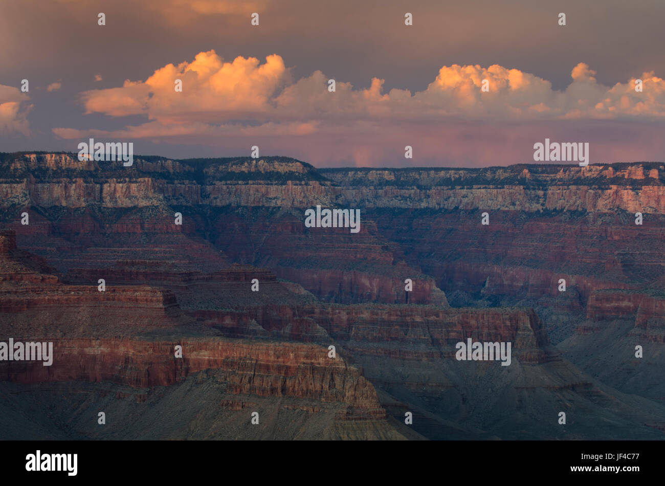 Evening storm over the North Rim of Grand Canyon seen from Cedar Ridge ...