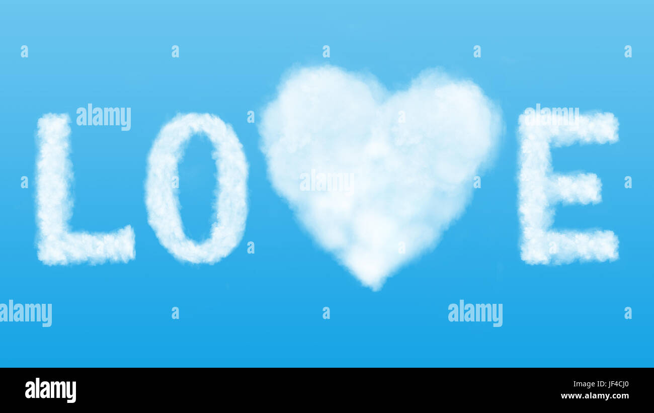 Valentine cloud text in hi-res stock photography and images - Alamy