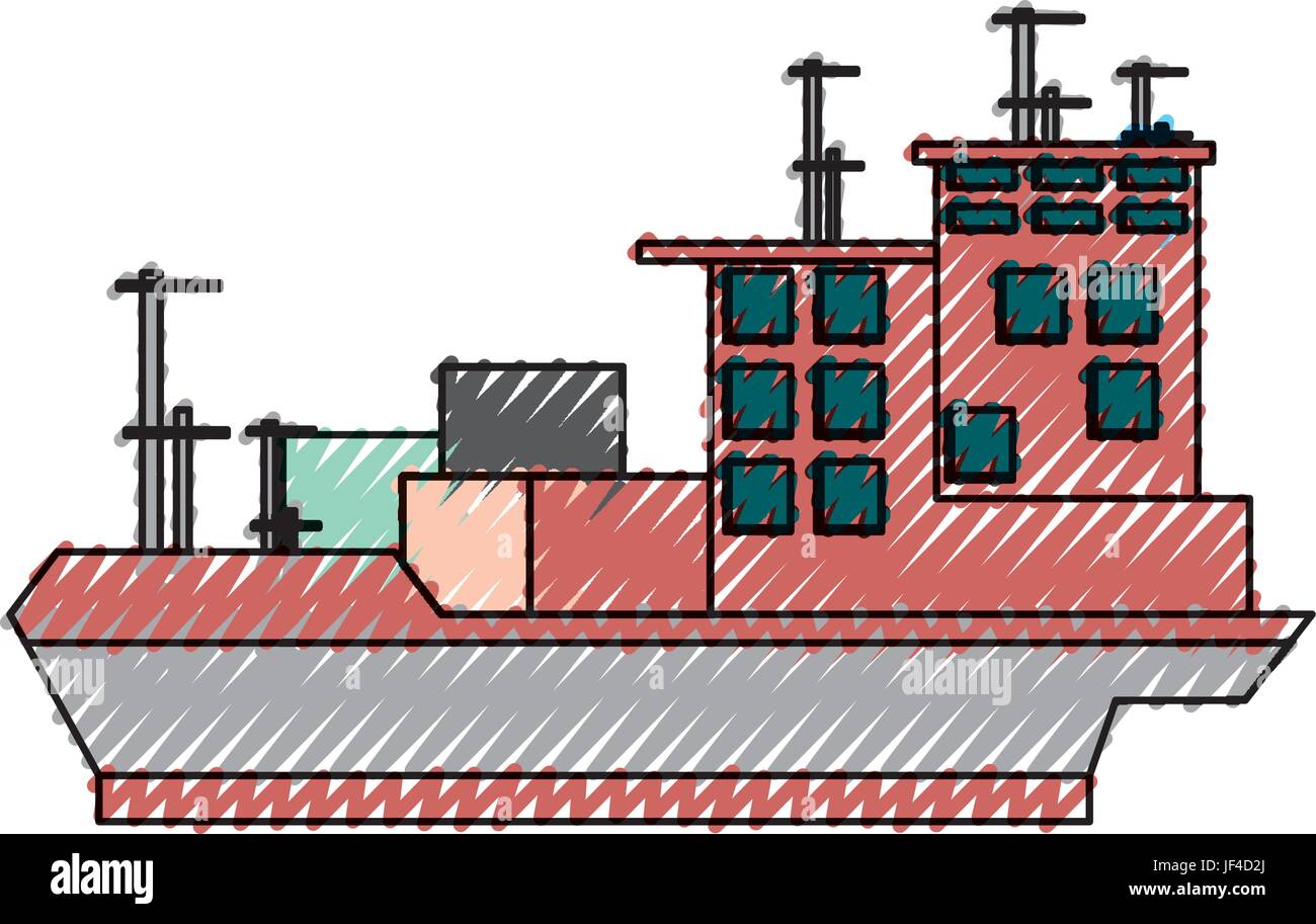 Container ship red sea Stock Vector Images - Alamy