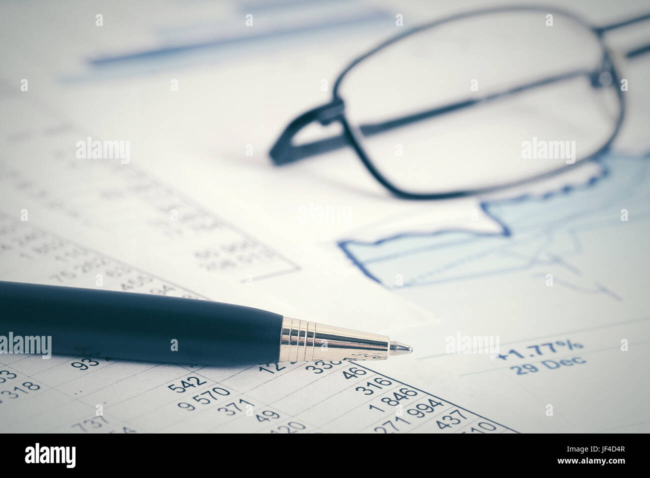 Financial accounting stock market graphs analysis Stock Photo - Alamy