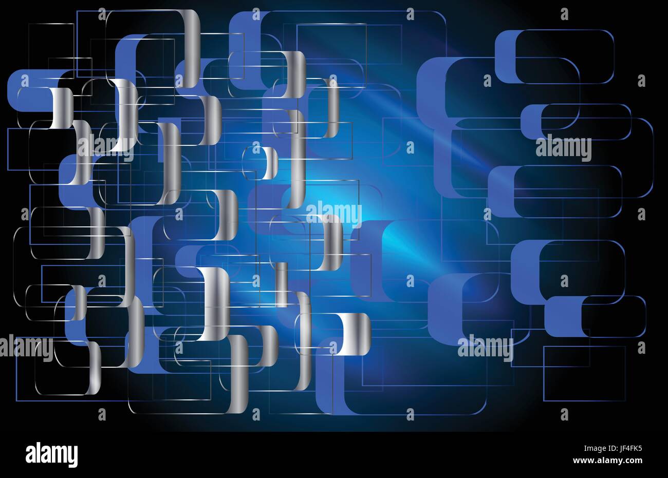 blue, metallic, dark, frames, rectangle, shapes, shape, blue, curves ...