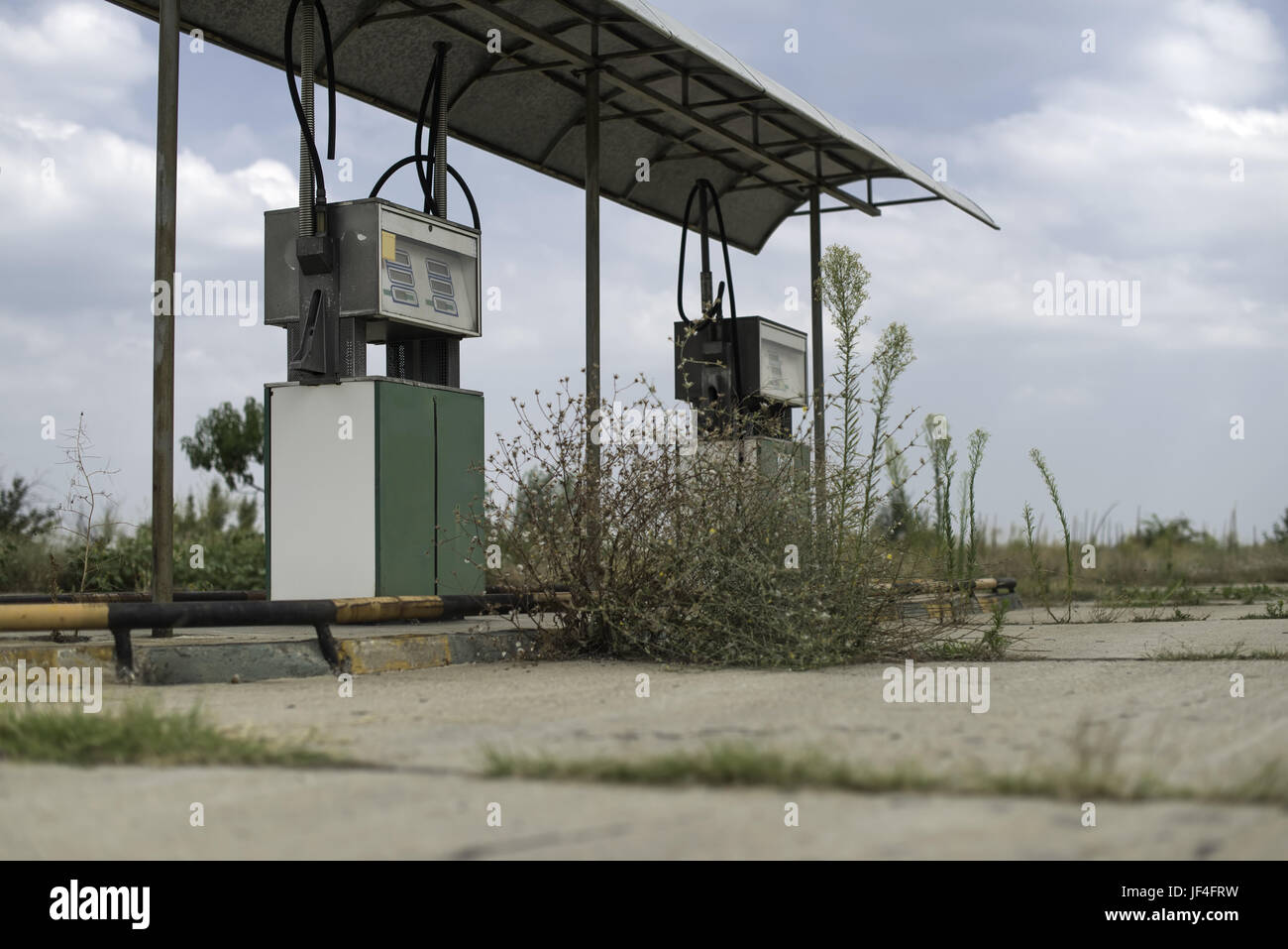 Old gas station Stock Photo - Alamy
