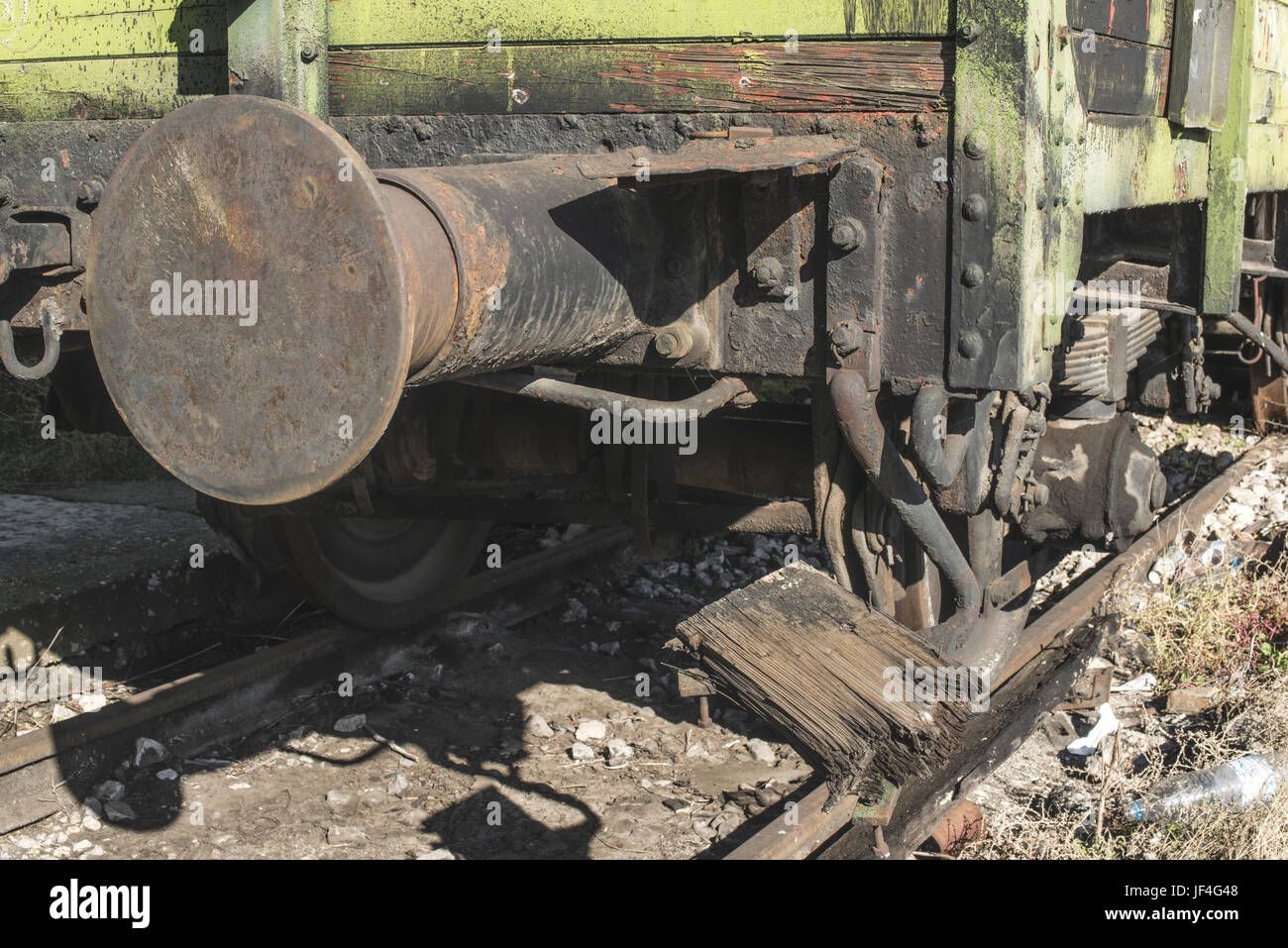 Old wooden train wagon Stock Photo - Alamy