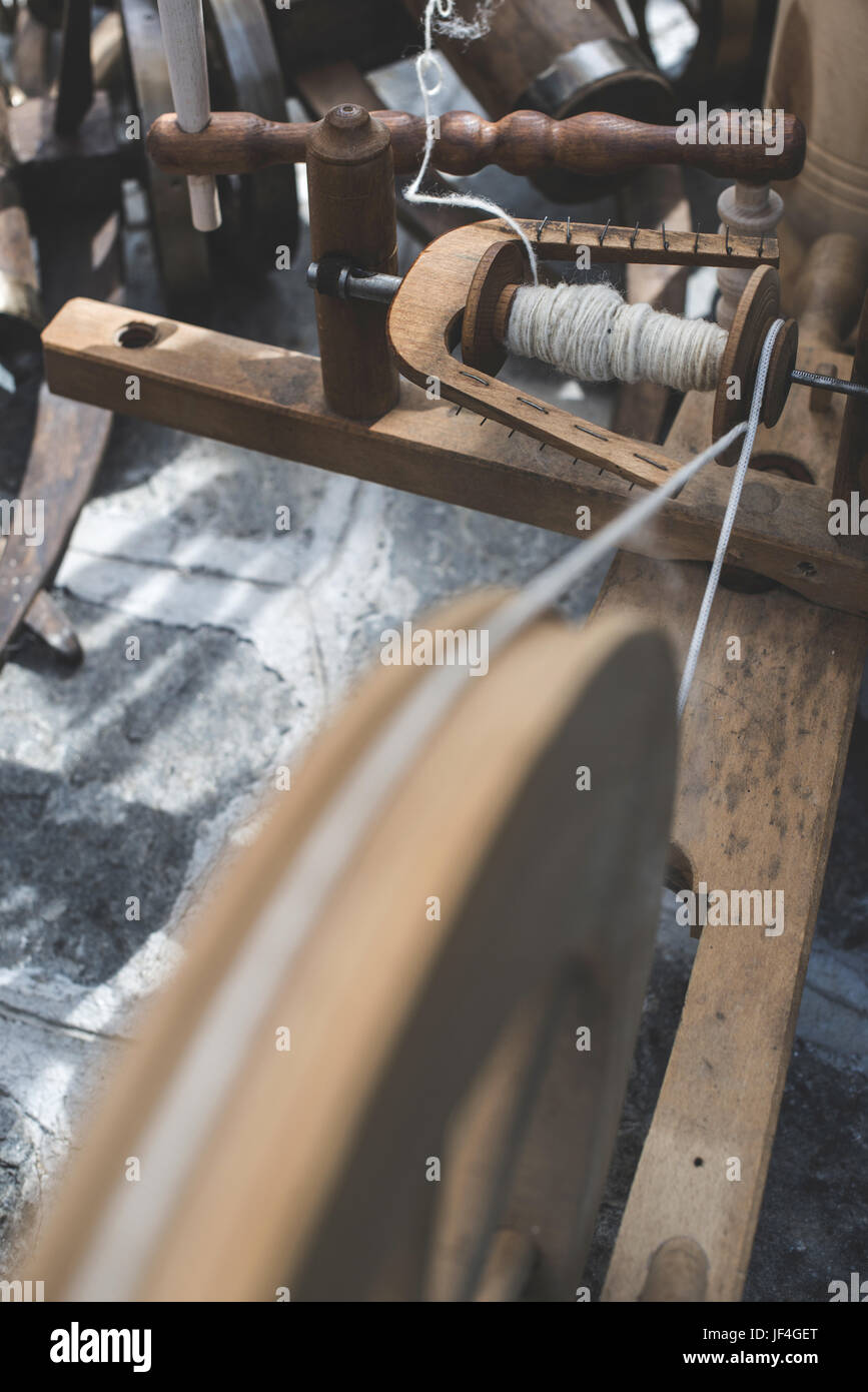 Processing of wool Stock Photo - Alamy