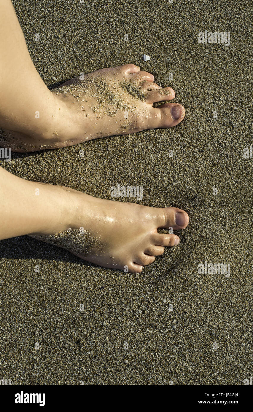 Food steps on the beach Stock Photo - Alamy