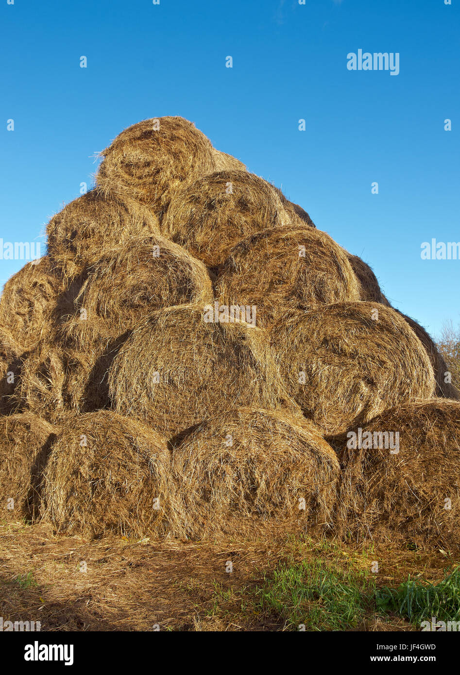 pyramid of hay Stock Photo - Alamy