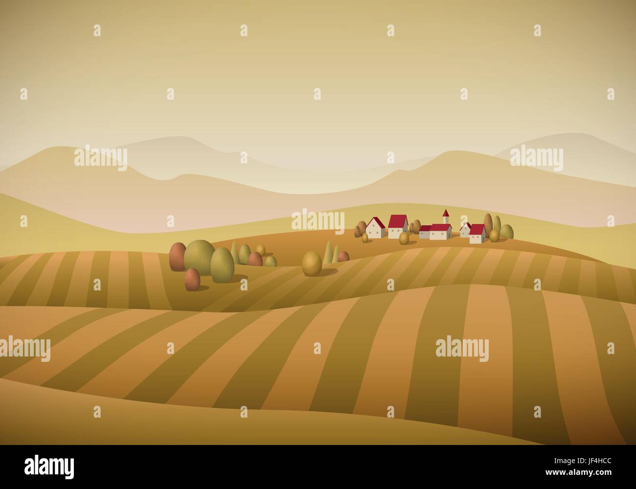 house, building, tree, hill, horizon, agriculture, farming, field ...