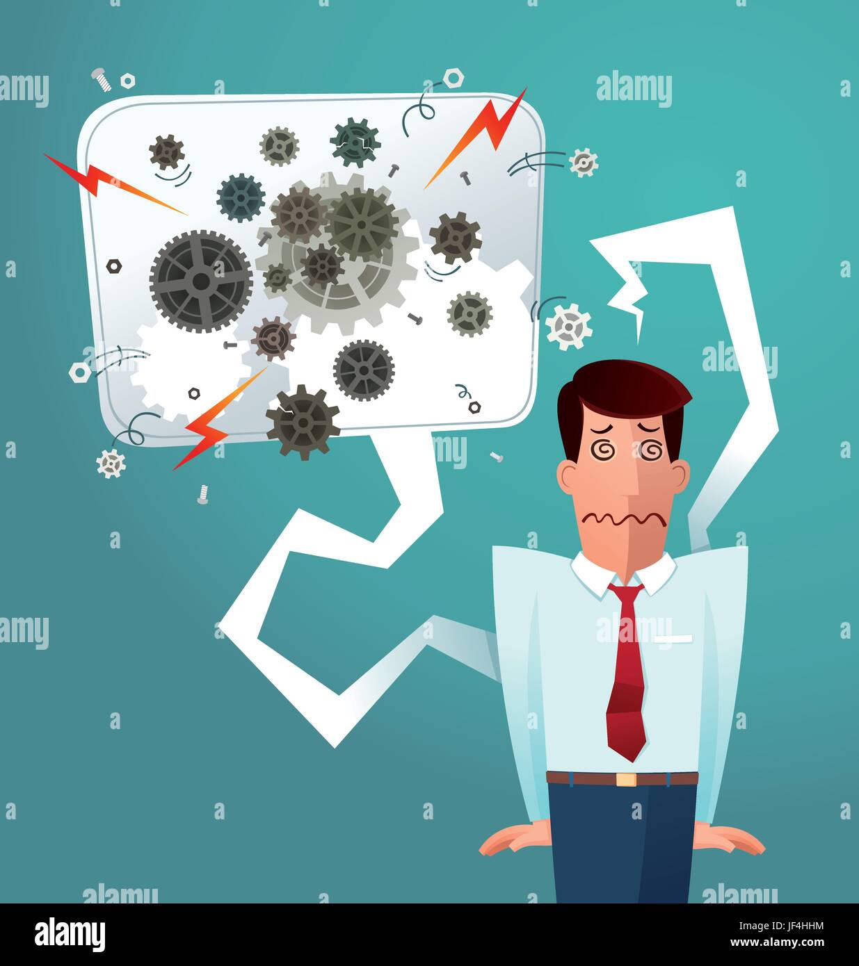 Broken gear Stock Vector Images - Alamy