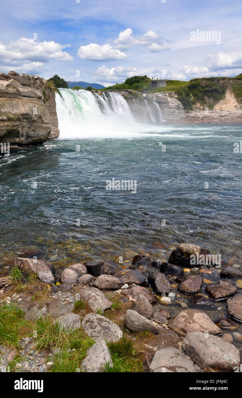 Maruia Falls. Waterfalls on the Maruia River, West Coast, South Island ...