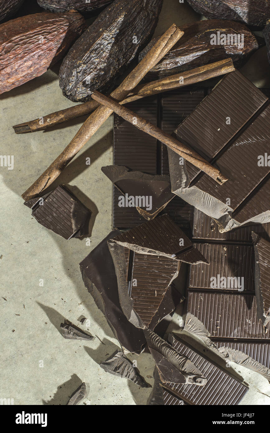 Chocolate bar crushed Stock Photo - Alamy