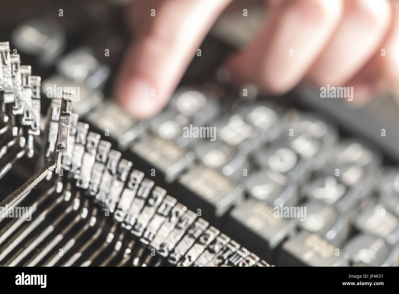 Plate letter I on a typewriter Stock Photo - Alamy