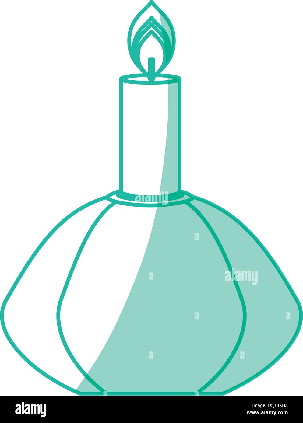 Blue aromatic candle on Stock Vector Images - Alamy