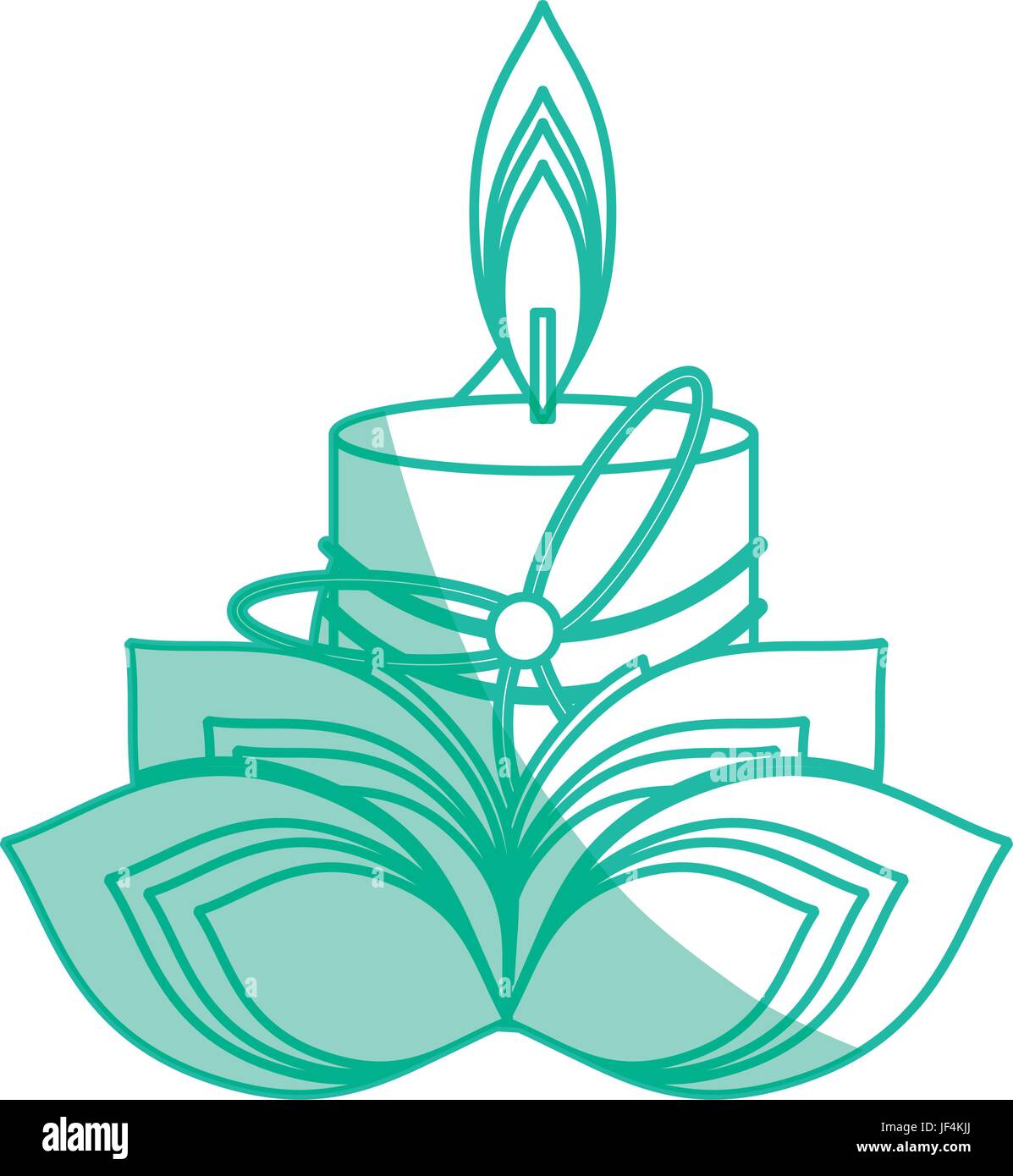 Blue aromatic candle on Stock Vector Images - Alamy