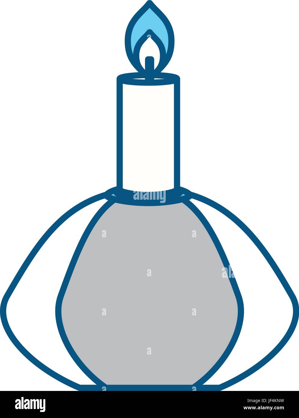 Blue aromatic candle on Stock Vector Images - Alamy