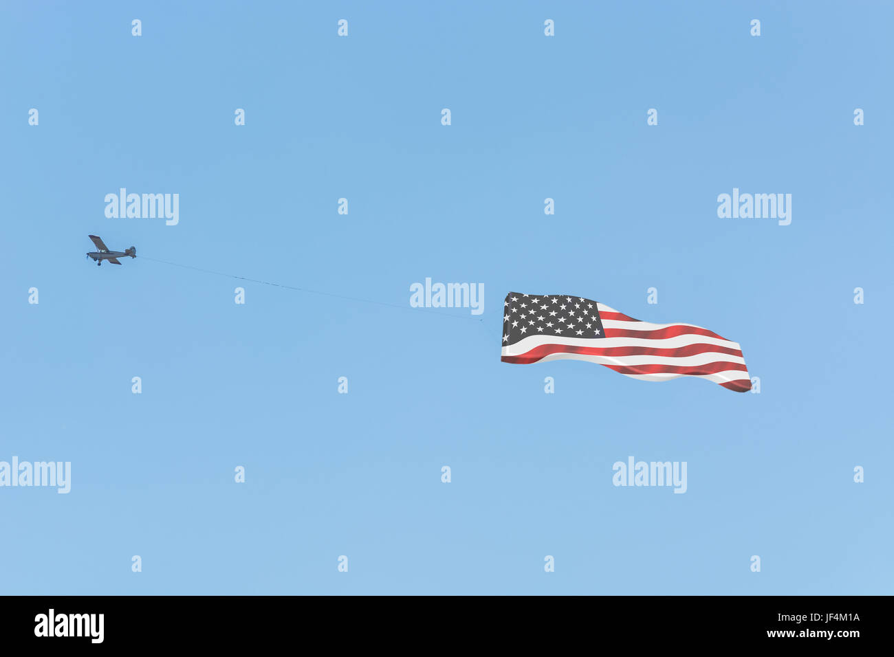 Engine airplane with the flag of America Stock Photo - Alamy