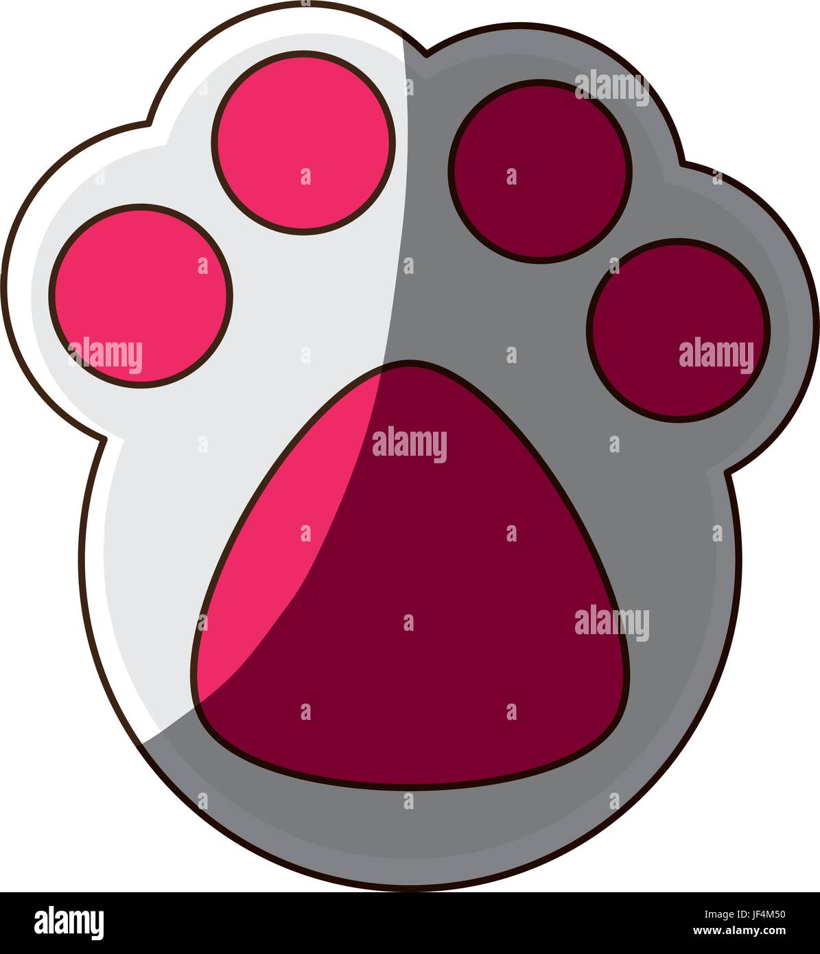 Cat footprint isolated Stock Vector Image & Art - Alamy