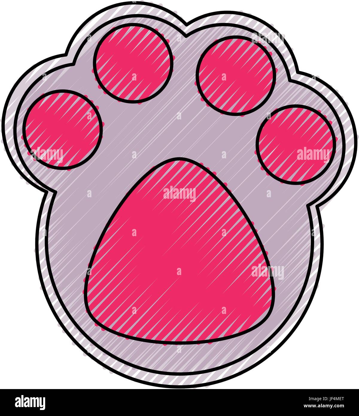 Cat footprint isolated Stock Vector Image & Art - Alamy