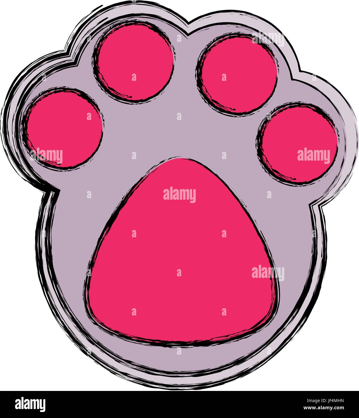 Cat footprint isolated Stock Vector Image & Art - Alamy