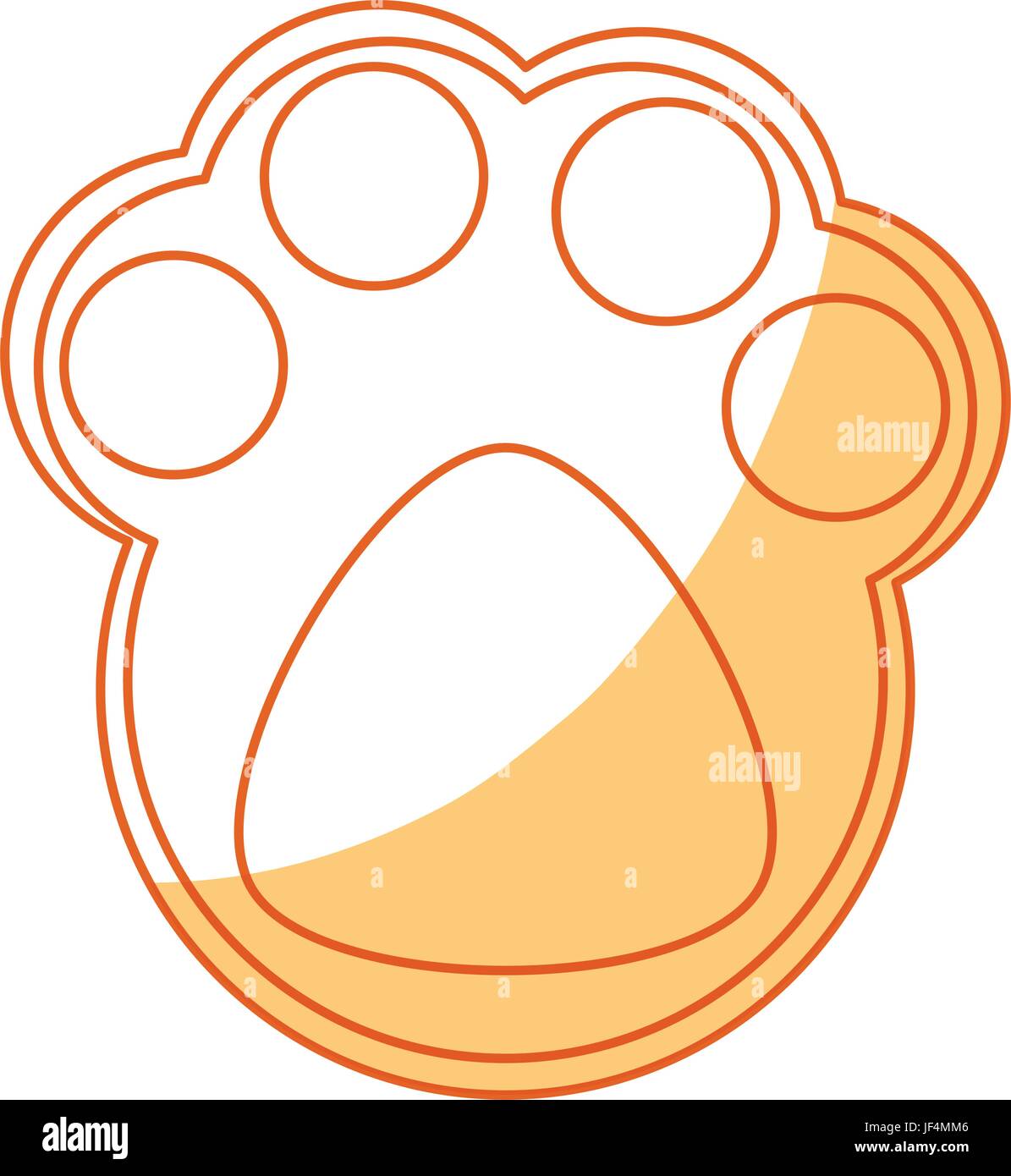 Cat footprint isolated Stock Vector Image & Art - Alamy
