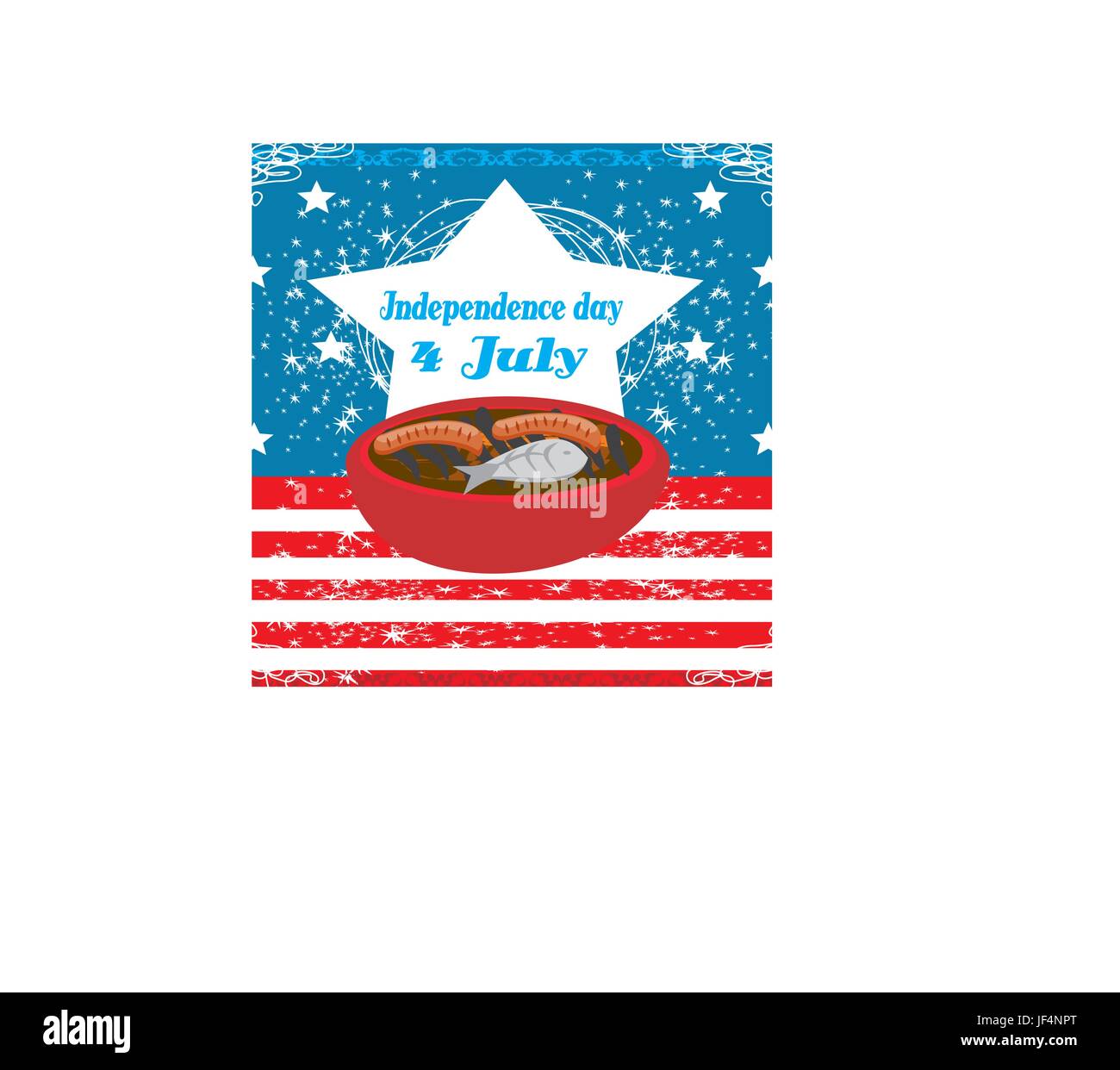 4th of july food Stock Vector Images - Alamy