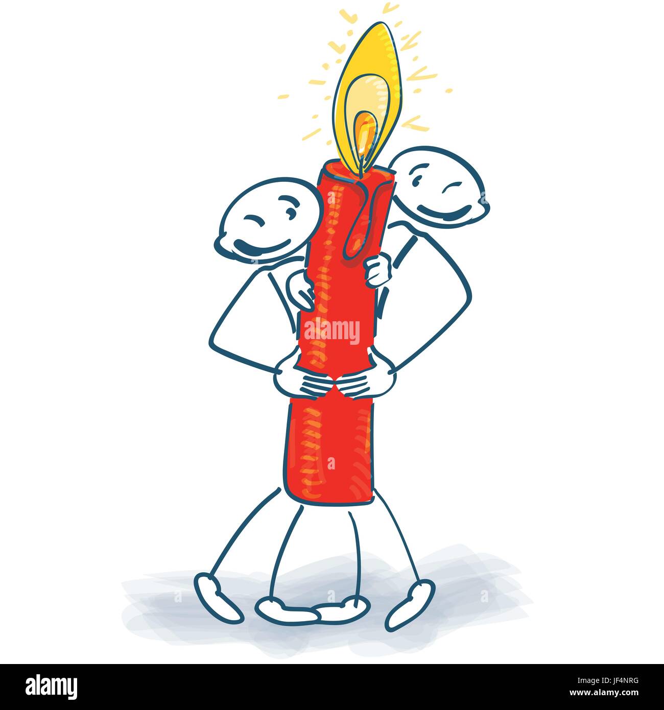 stick figure with christmas candle Stock Vector Image & Art - Alamy